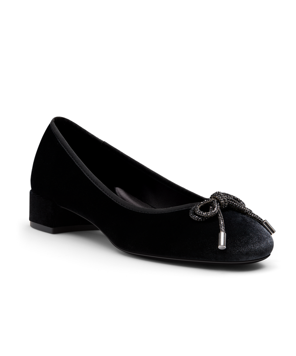 The Hummingbird 30 | Black Velvet Bow | Women's Heels | Birdies
