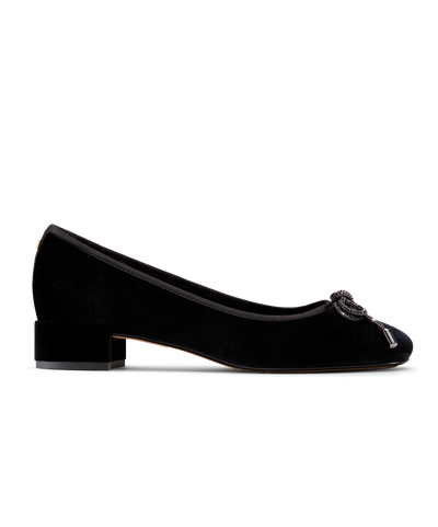 The Hummingbird 30 | Black Velvet Bow | Women's Heels | Birdies