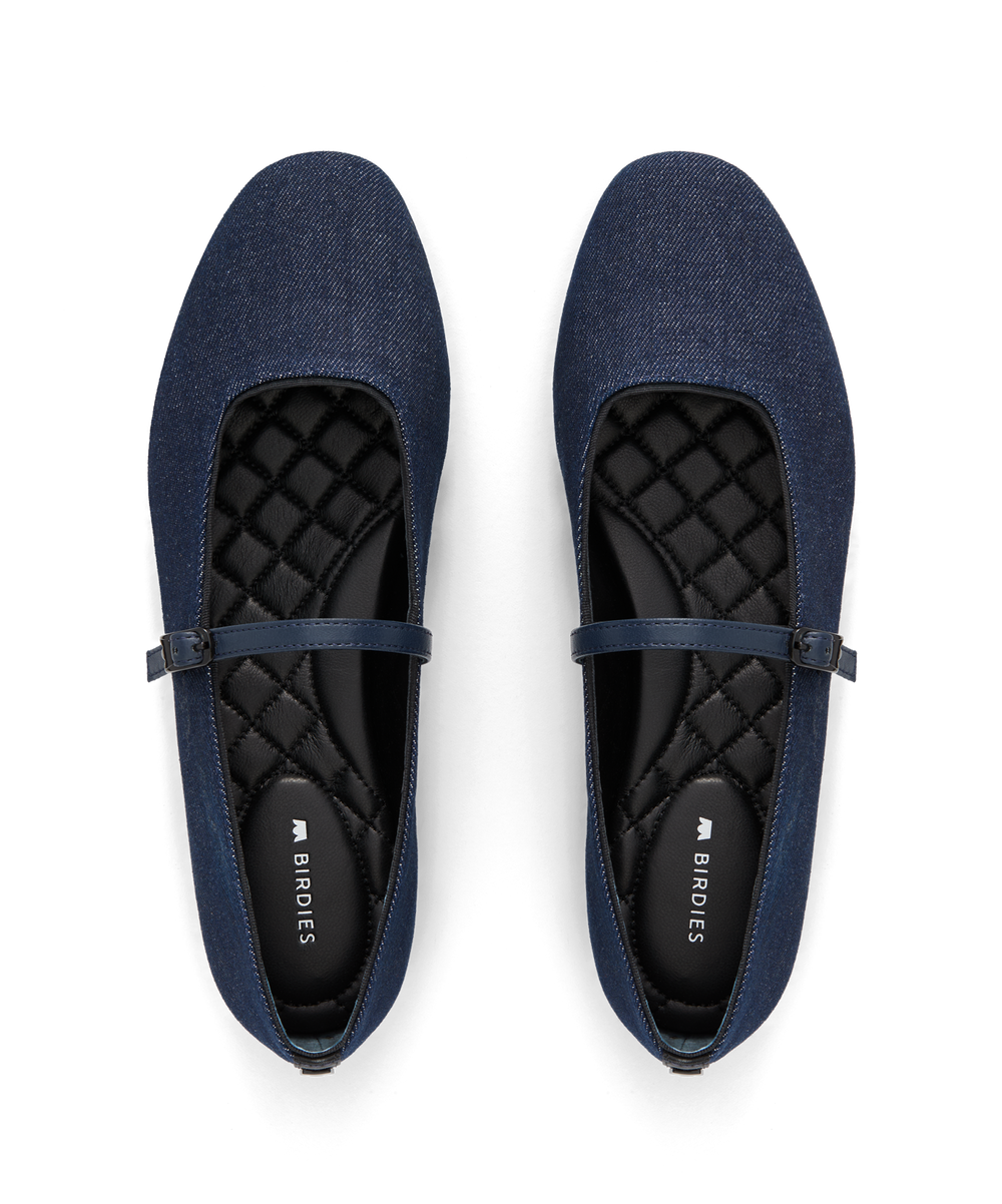 The Hummingbird | Mary Jane Denim | Women's Flats | Birdies