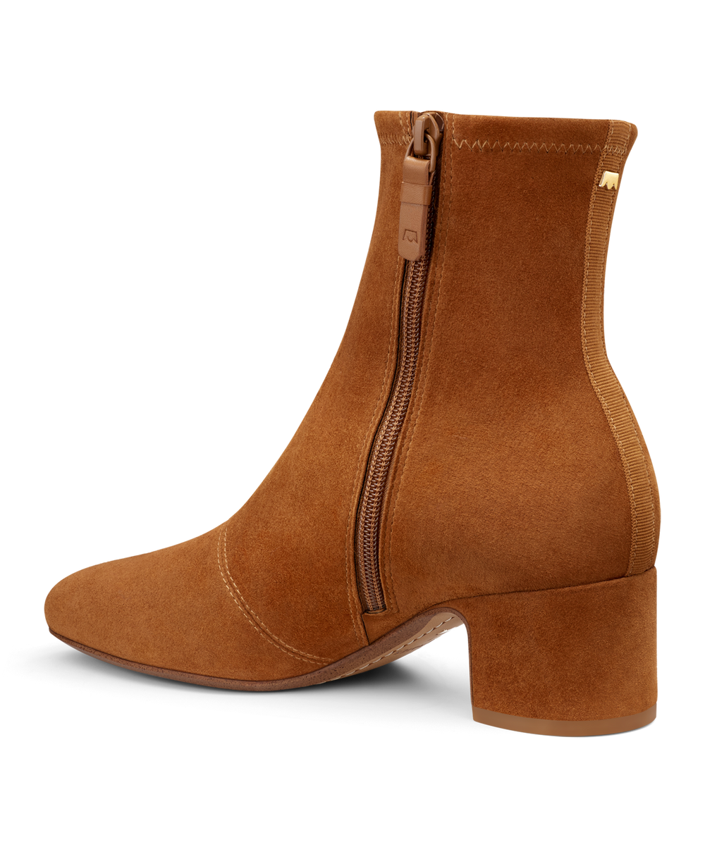 The Starling 50 Bootie | Tan Stretch Suede | Women's Boots | Birdies